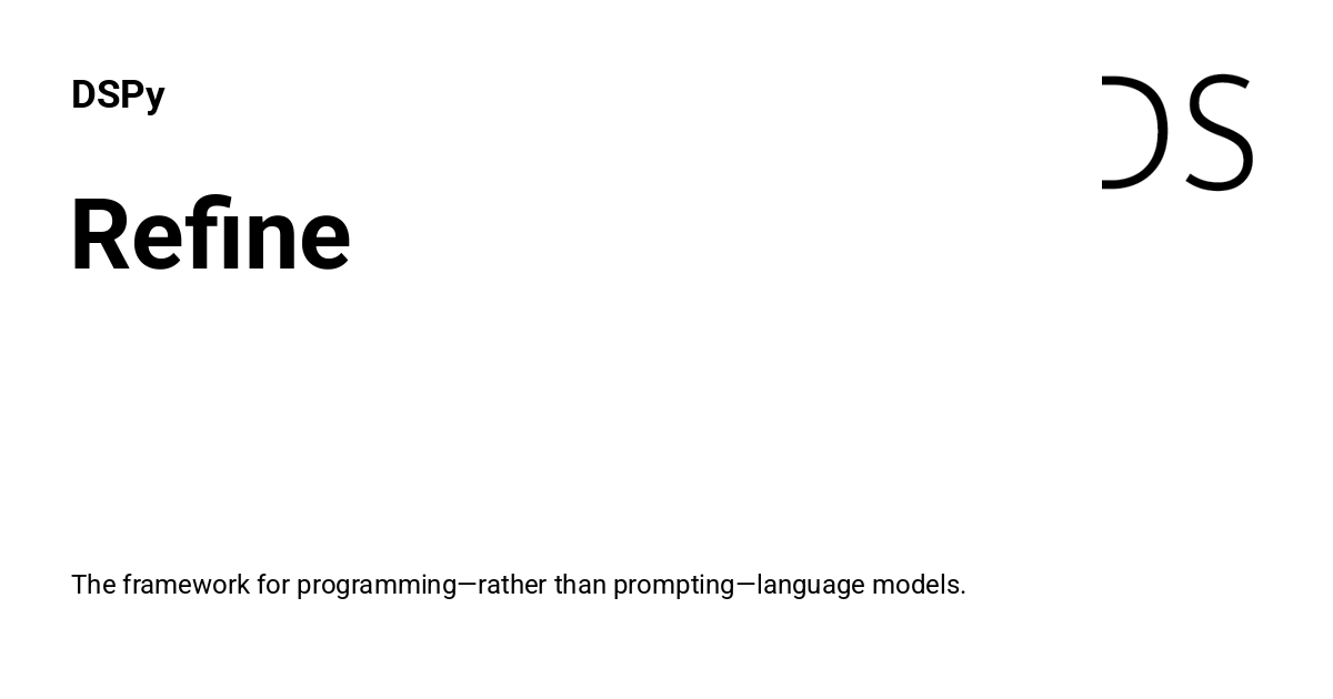 Refine - DSPy
