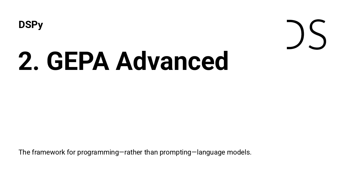 2 Gepa Advanced Dspy